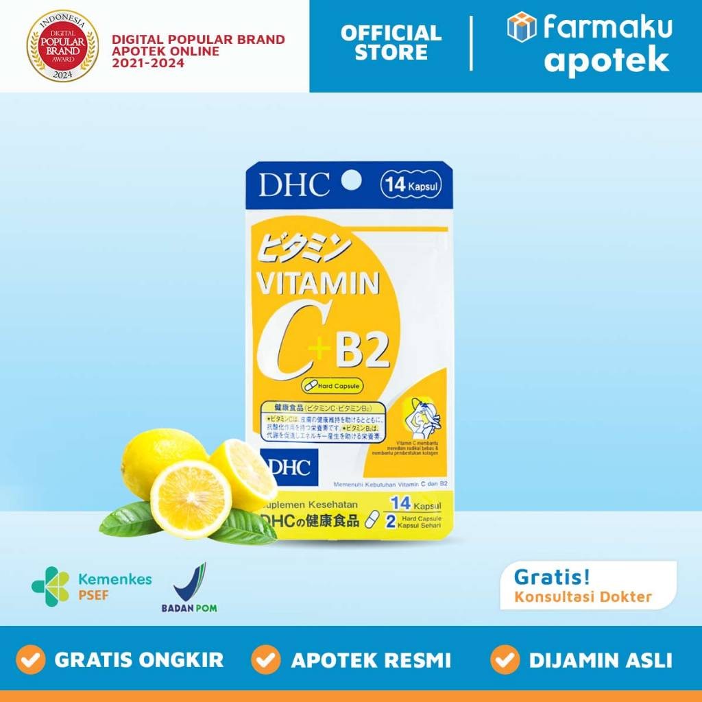 Jual DHC Vitamin C + B2 Supplement isi 14 Kapsul | Shopee Indonesia