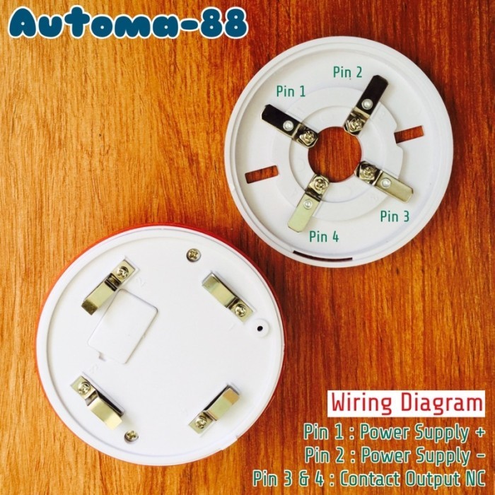 Jual Mypena_Shop Smoke Detector Fire Alarm System 4 Wire Kabel Terminal ...