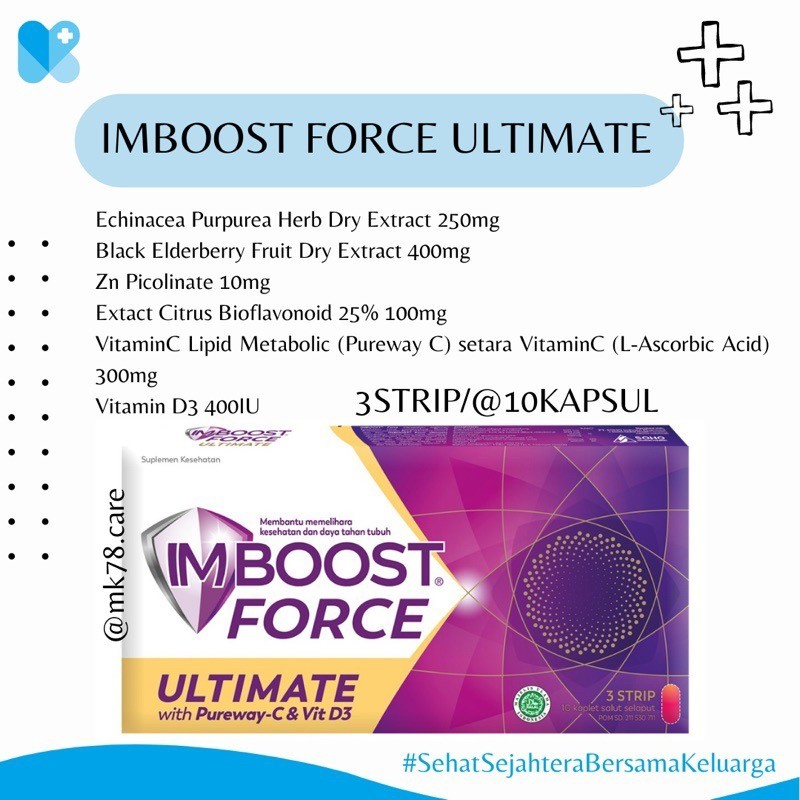 Jual HARGA TERJANGKAU! IMBOOST FORCE TABLET 1 BOX ISI 30 TAB / 1 STRIP ...