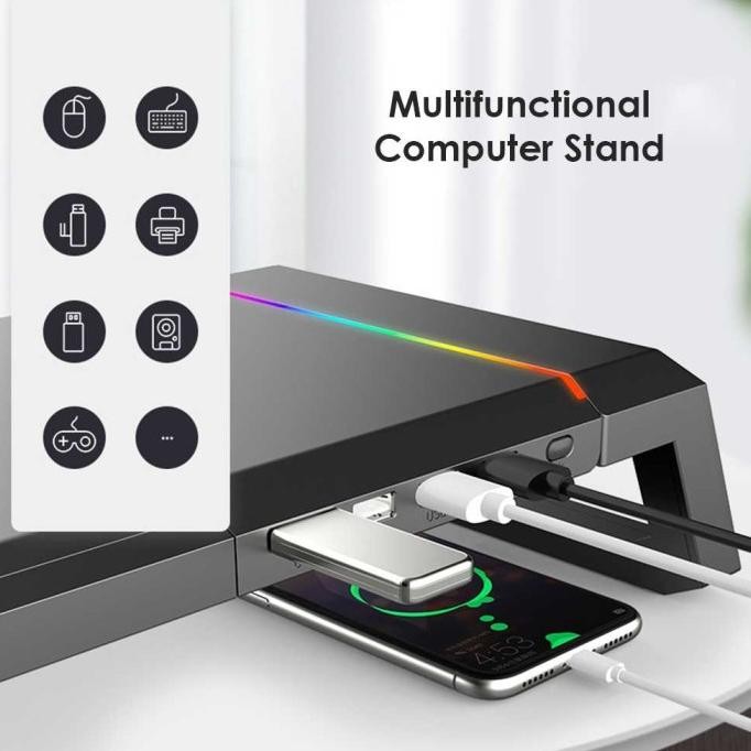 Jual Meja Dudukan Stand Alas Monitor Komputer Laptop Desk Shelf Tempat ...