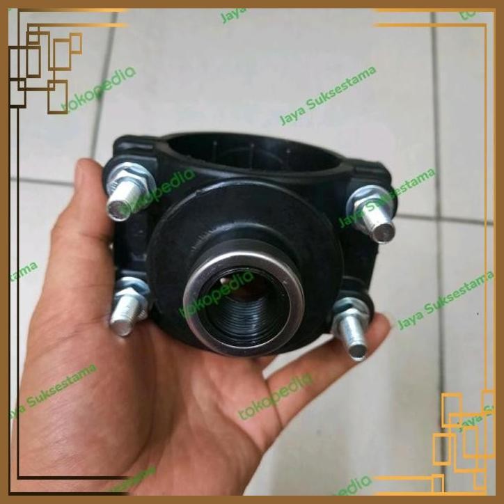 Jual [JST] CLAMP SADDLE HDPE 110MM X 1 1/2" INCH - CLAMP SADLE PIPA HDPE 4 X 11/2 | Shopee Indonesia