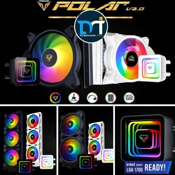 Jual Prime Polar 120T I 240T I 360T V2.0 - Argb Aio Liquid Cpu Cooler ...