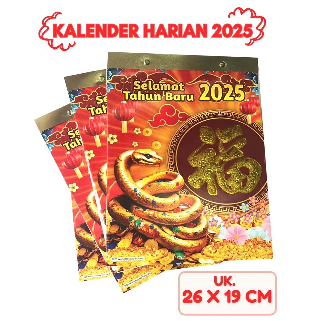 Jual KALENDER HARIAN TAHUN 2025 / KALENDER HARIAN BESAR SOBEK UKURAN ...