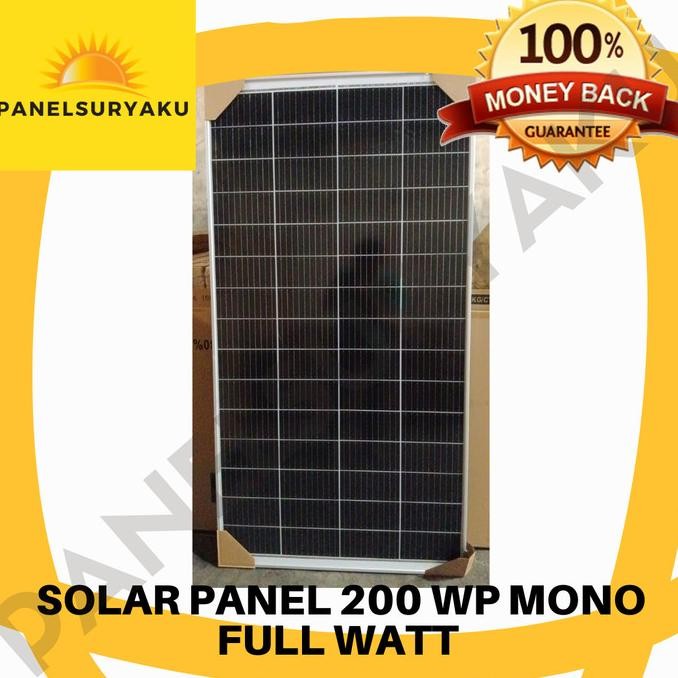 Jual SOLAR PANEL SURYA SOLAR CELL MODULE 200 WP 200 WATT 200WP MONO ...