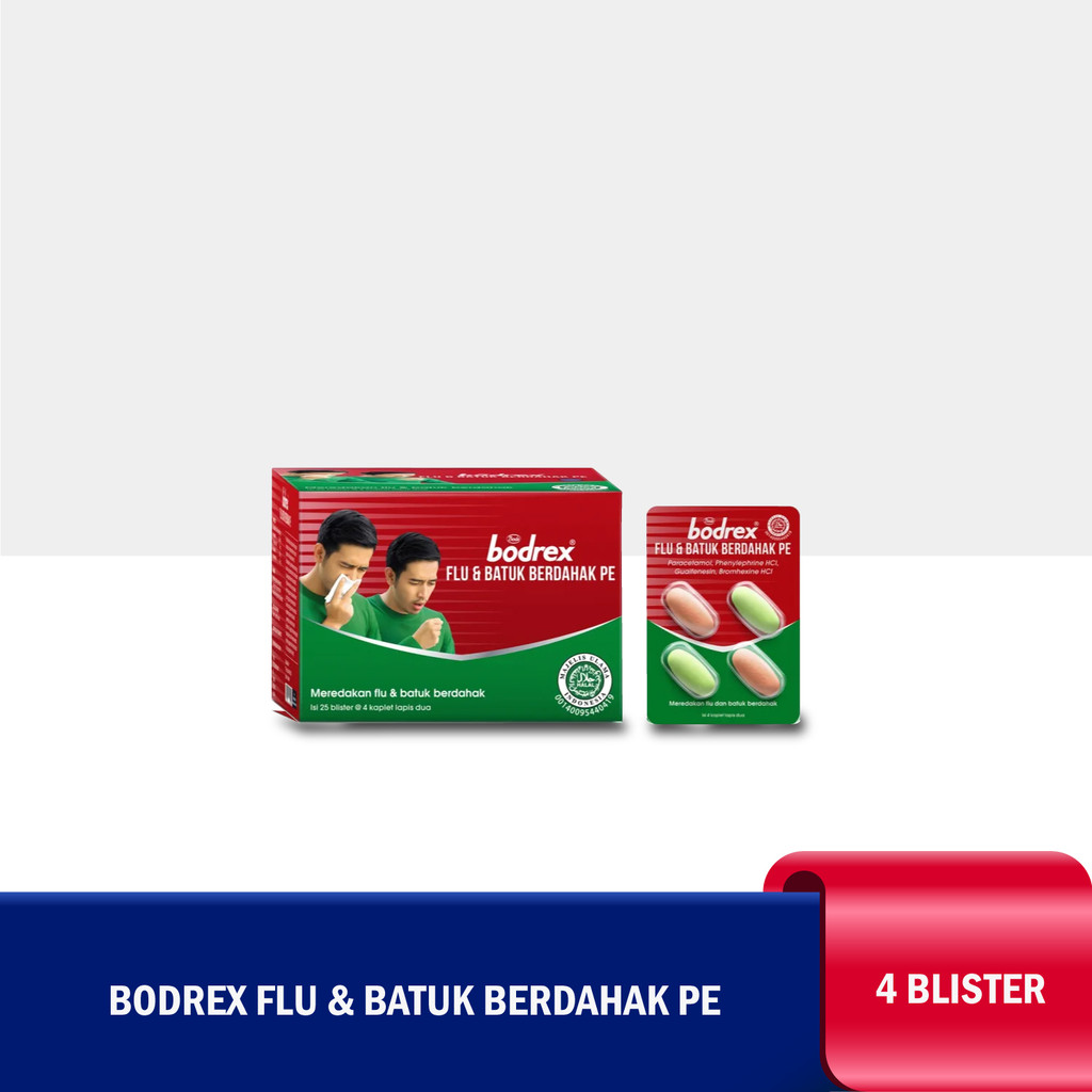 Jual BODREX FLU & BATUK BERDAHAK PE BOX 25 BLISTER ISI 4 KAP | Shopee ...