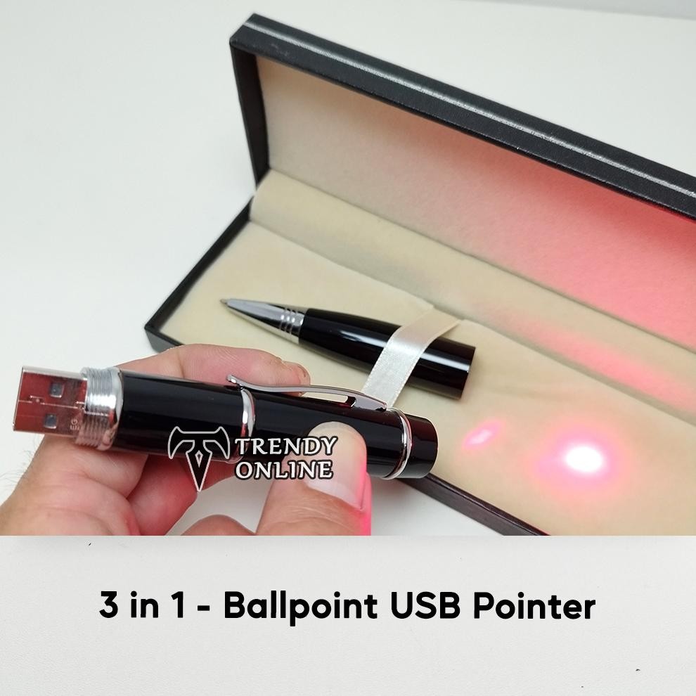 Jual New Ballpoint Pointer USB Multifungsi dengan Box Elegan, 3in1 ...
