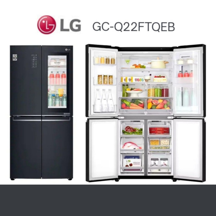 Jual LG GC-Q22FTQEB Kulkas 4 PINTU Inverter 570L GC-Q22FTQEB SIDE BY SIDE | Shopee Indonesia