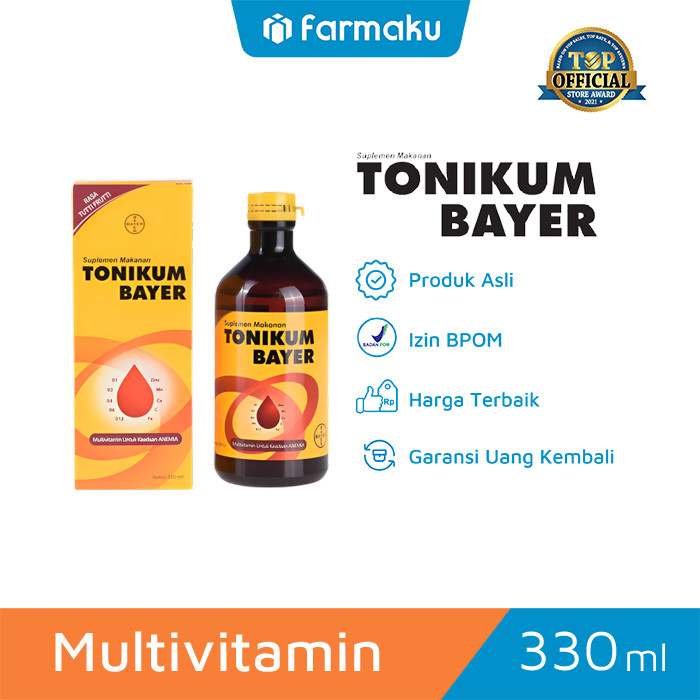 Jual Tonikum Bayer Multivitamin & Zat Besi 330 ml | Shopee Indonesia