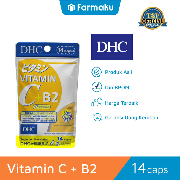 Jual DHC Vitamin C + B2 Supplement isi 14 Kapsul - (Variasi) | Shopee Indonesia