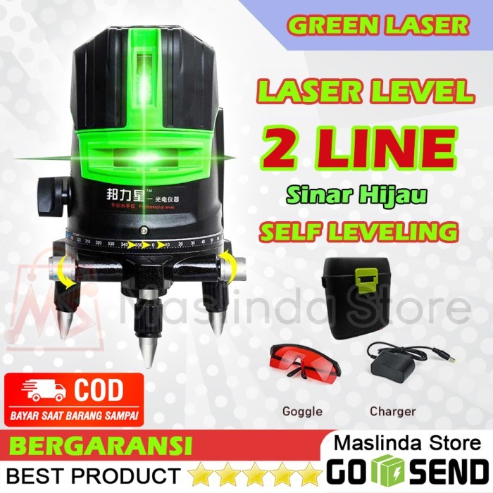 Jual Laser Level 2 Line Leveling Laser Levels 2 Garis Warna Hijau ...