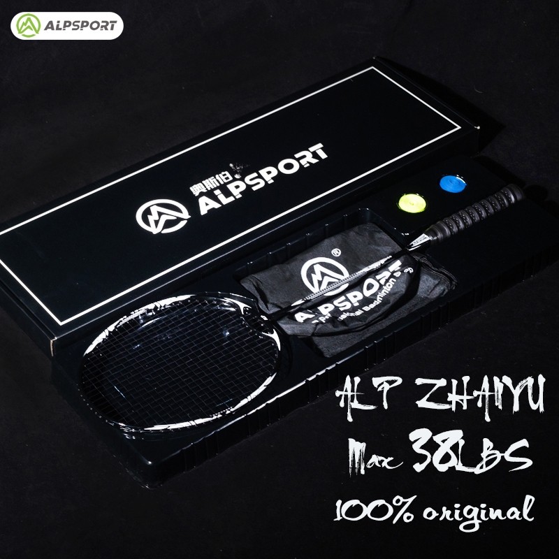Jual ALPSPORT ZHANYU 4U 38LBS G5 Raket Bulu Tangkis Hitam 100% Serat ...