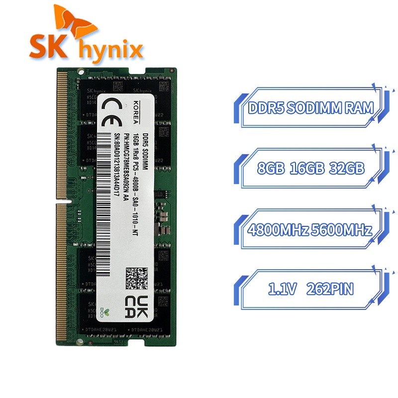 Jual Notebook Ram DDR5 SK hynix 8GB 16GB 4800MHz SO-DIMM 262pin untuk Laptop Notebook Memori ...
