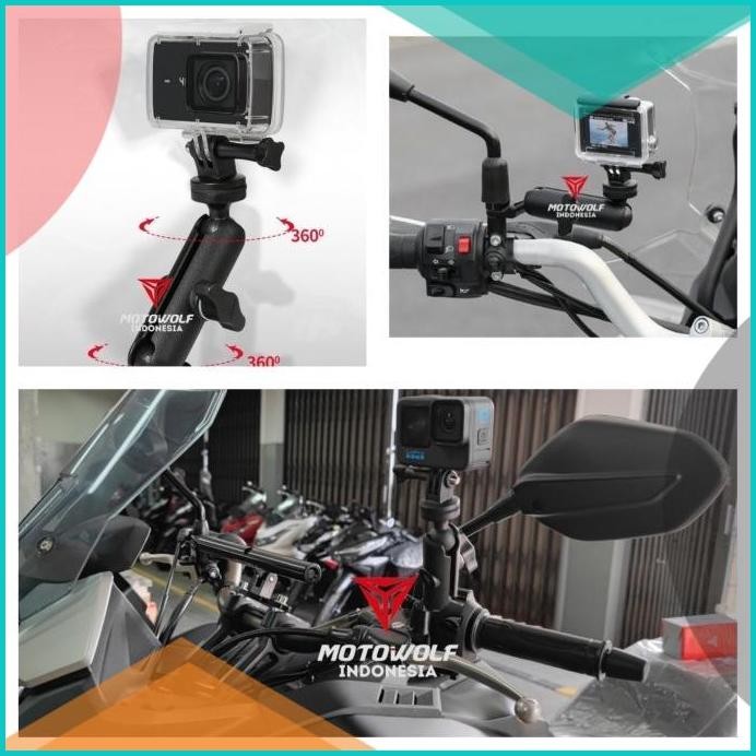 Jual Mounting Gopro MotoVlog Motowolf Sepeda Motor Braket 140BZ4 suku ...
