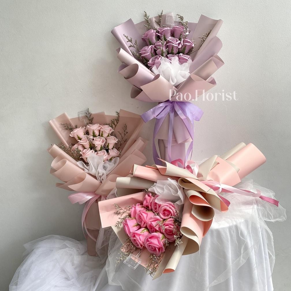 Jual VIRAL PAO FLORIST 10 Tangkai Bunga Sabun Buket Bunga Sabun / Soap ...