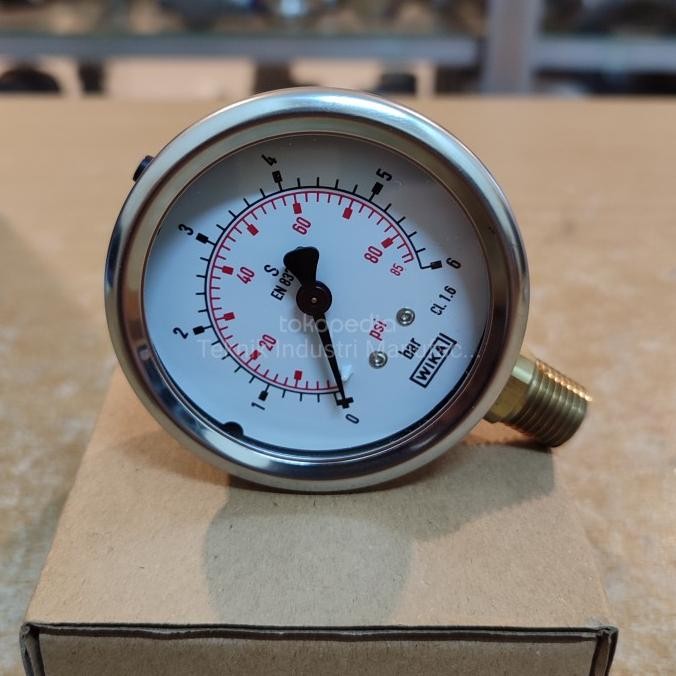 Jual Jual Manometer Pressure Gauge Stainless Raket 21/2" Inch 6Bar Wika | Shopee Indonesia