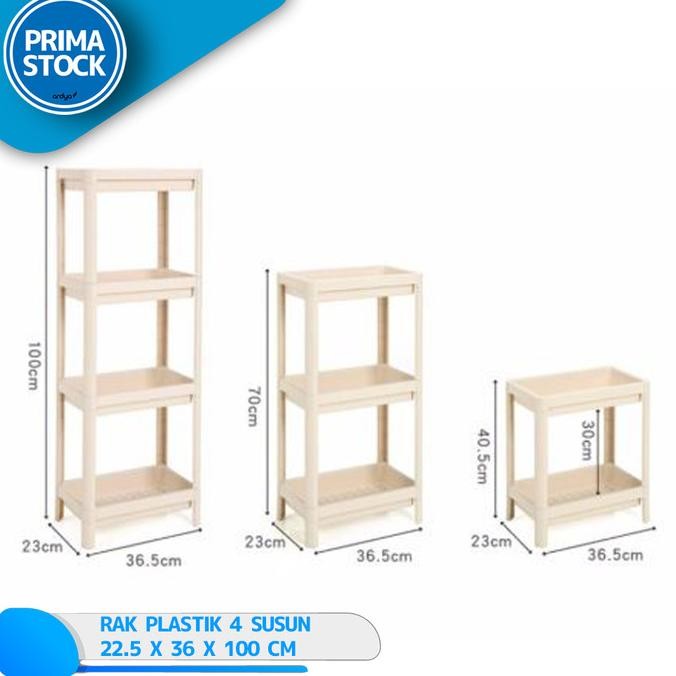 Jual RAK PLASTIK 4 SUSUN TINGKAT KAMAR MANDI TOILET LAUNDRY DAPUR ...