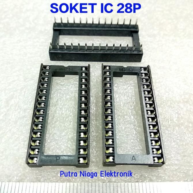 Jual Soket IC 28p Socket 28 pin ic Dudukan 14x2 28pin dip gemuk putr4n Diminati Banget | Shopee ...