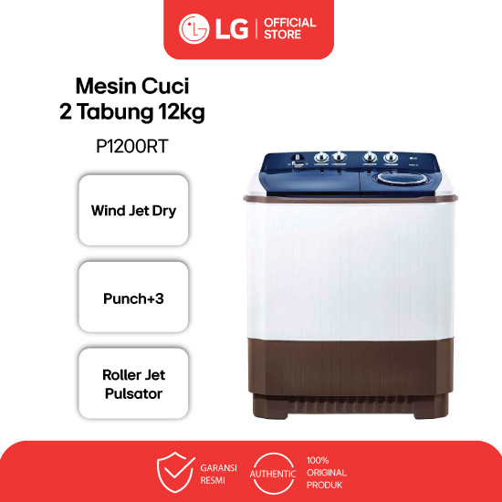 Jual LG Mesin Cuci Twin Tub 12kg - Top Load Roller Jet Pulsator 3 ...