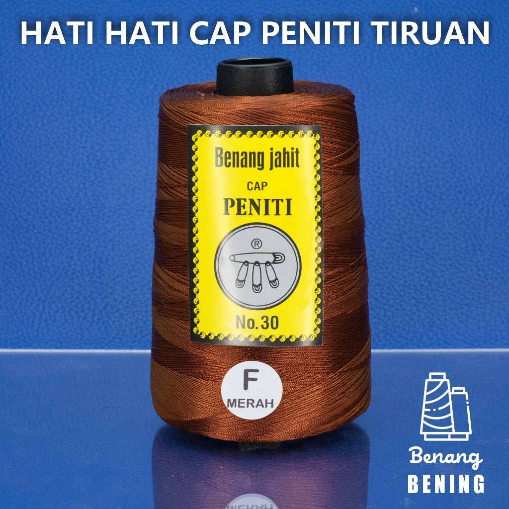 Jual BENANG NYLON NO.30 / D30 CONES CAP PENITI - WARNA F.MERAH (COKLAT ...