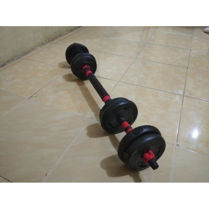 Jual Barbel Dumbell 15 Kg Fullset Angkat Beban Latihan Beban Alat Fitness Dumbbell Set 15 Kg ...