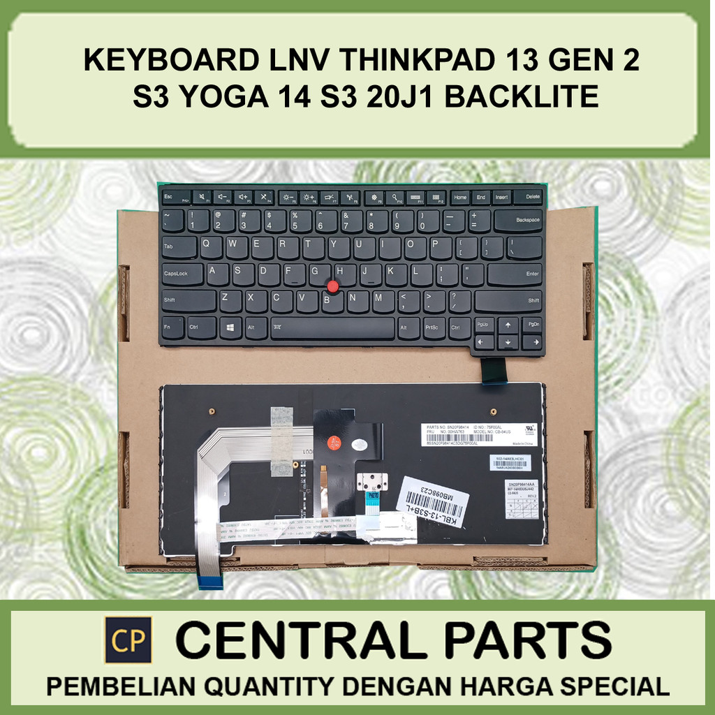 Jual Keyboard LNV Thinkpad 13 gen 2 s3 yoga 20j1 14 s3 backlite ...