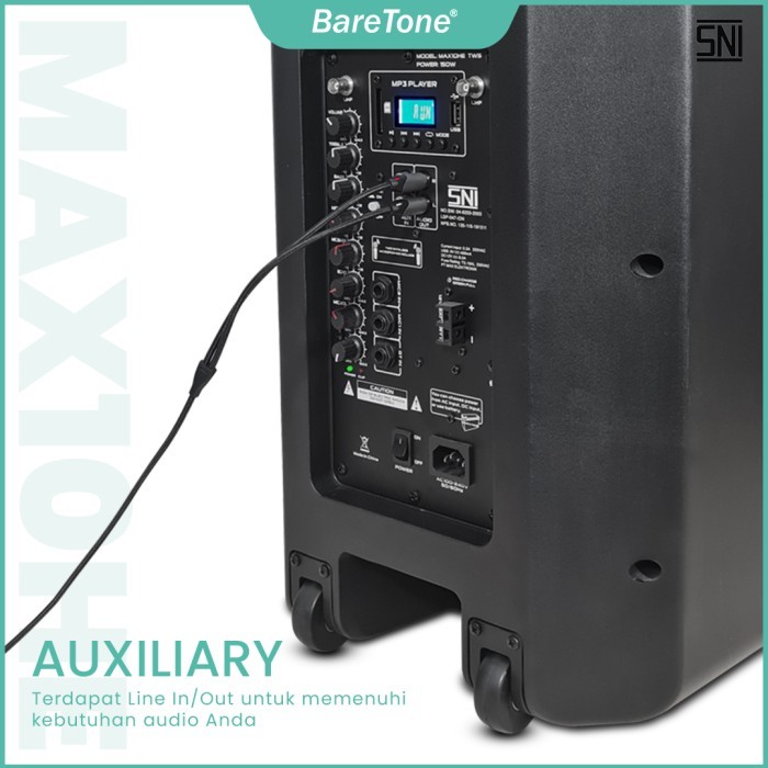 Jual Speaker Portable BareTone MAX10HE Type 10Inch | Shopee Indonesia