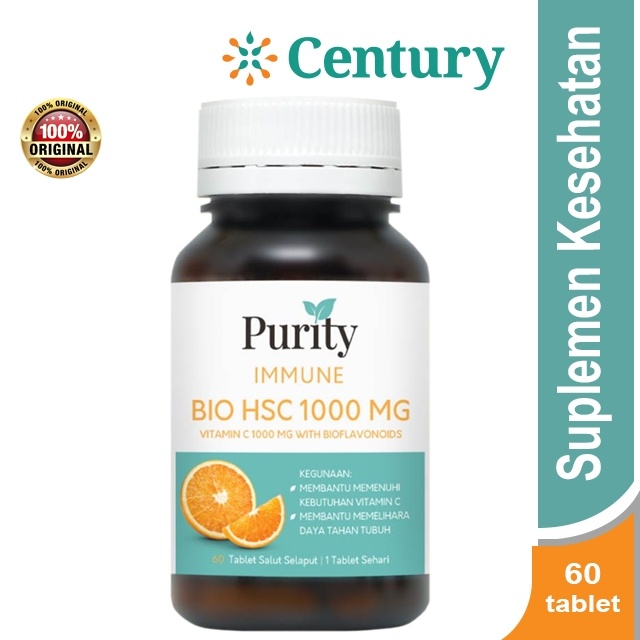 Jual PURITY IMMUNE BIO HSC 1000 MG RASA JERUK 60 TAB / VITAMIN ...