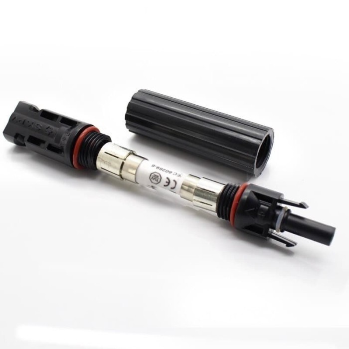 Jual IP67 MC4 INLINE FUSE 1000V 1 - 30A MALE FEMALE SOLAR CELL PANEL ...