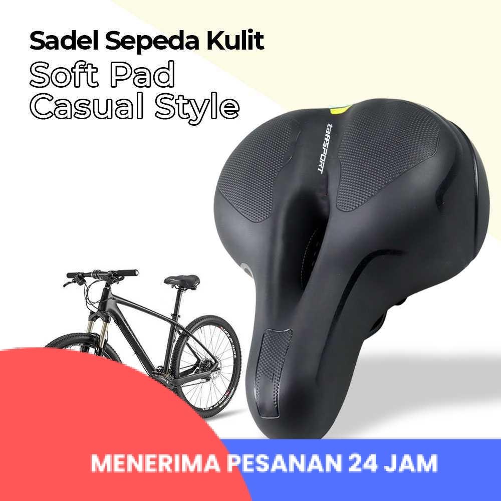 Jual Jok Sadel Sepeda Gunung Onthel Empuk Lebar Kulit Soft Pad Casual ...