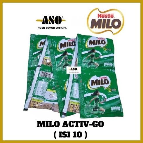Jual MILO Activ-Go Susu Bubuk Sachet 22 gr RENCENG ( ISI 10 ) | Shopee ...