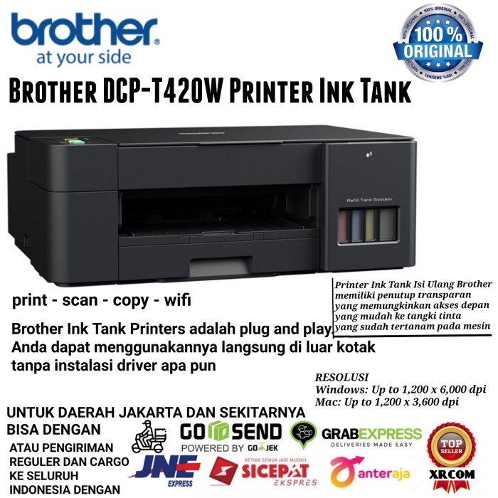 Jual Printer Brother DCP T420W print scan copy wireless | Shopee Indonesia