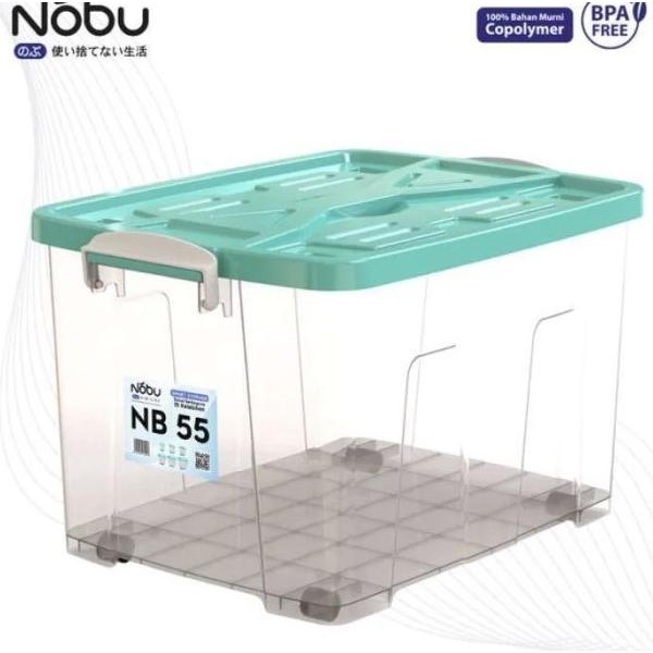 Jual Box Container Bening 55 Liter + Roda - Kontainer Box / Container ...