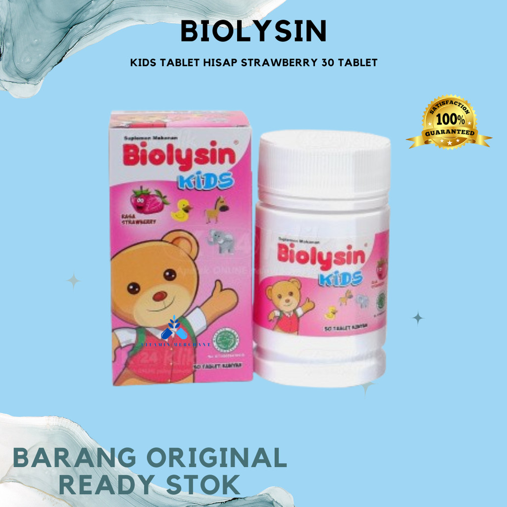 Jual Biolysin Kids Tablet Hisap Strawberry 30 tablet | Shopee Indonesia