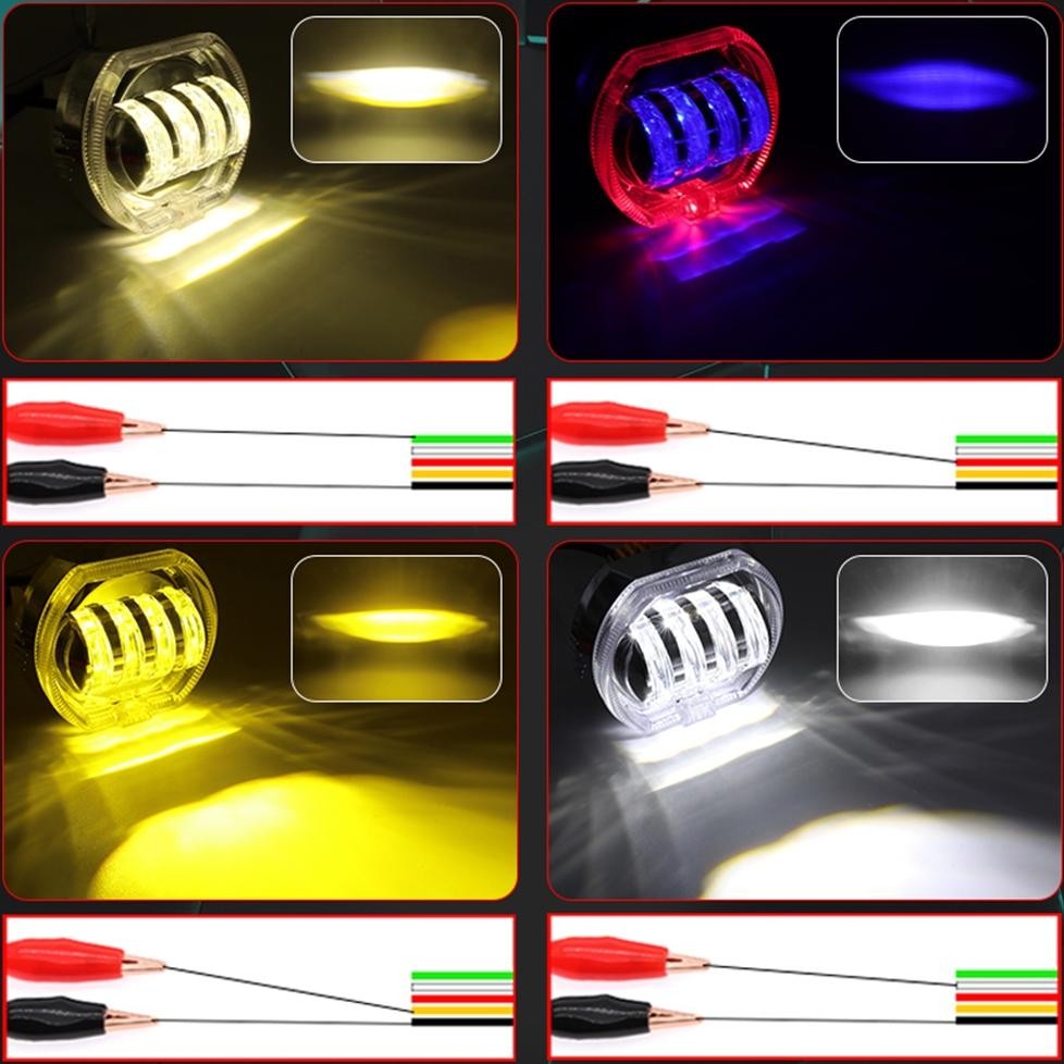 Jual 11,11 Lampu Tembak Led Projie Biled + Shroud 8D 4 Lensa Dengan ...