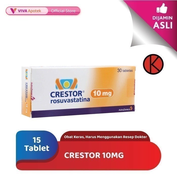 Jual Crestor 10 mg / Rosuvastatin / Kolesterol (15 Tablet) | Shopee ...