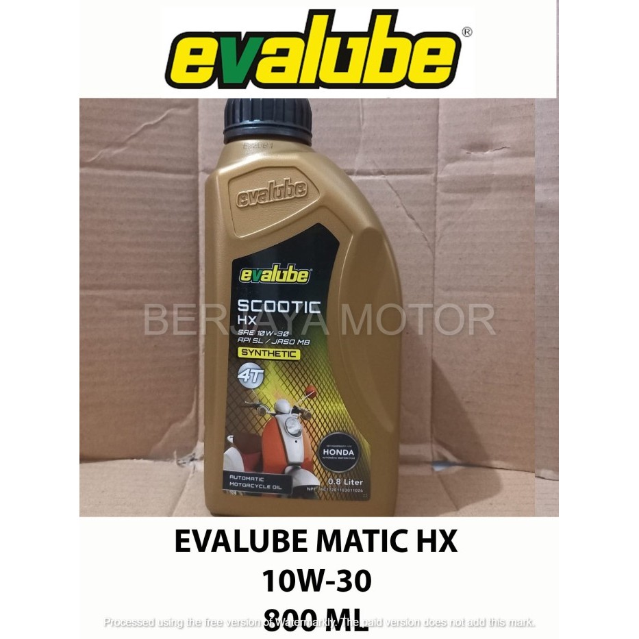 Jual OLI MOTOR EVALUBE MATIC 4 TAK HX MX YX PRO SYN | Shopee Indonesia