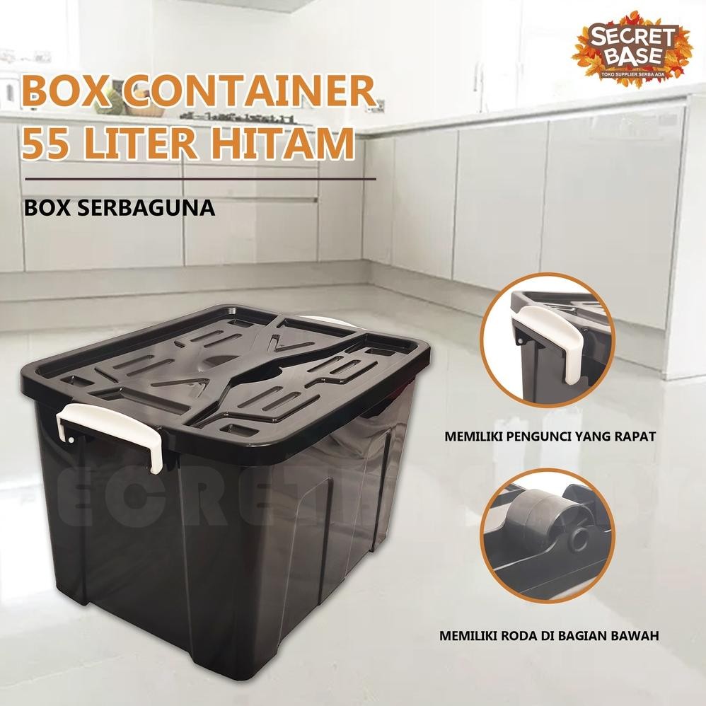 Jual Terbaru Box Container 55 Liter + Roda - Kontainer Box Plastik ...