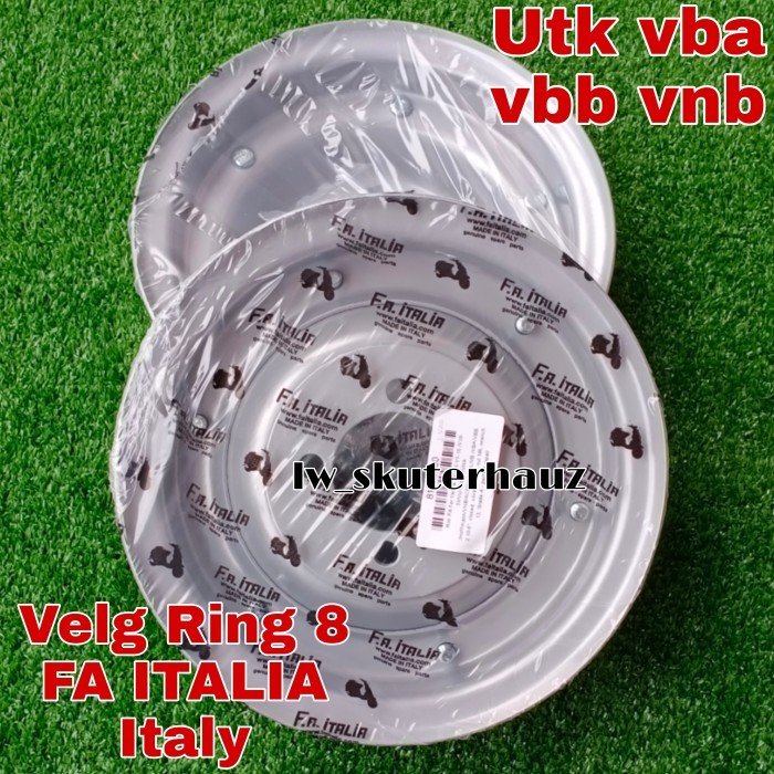 Jual Velg Vespa Ring 8 FA ITALIA Italy warna ABU GREY utk vba vbb vnb ...