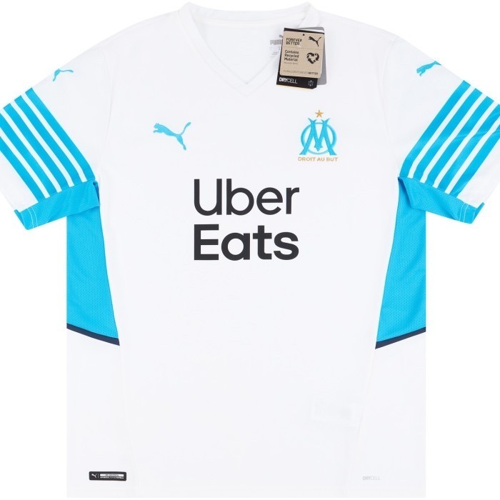 Jual HOME KIT OLYMPIQUE MARSEILLE 2021/2022 ORIGINAL PUMA | Shopee ...
