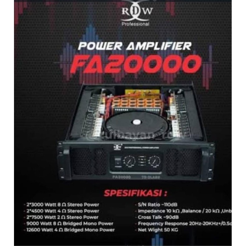 Jual Power amplifier RDW profesional FA20000 FA 20000 original | Shopee ...