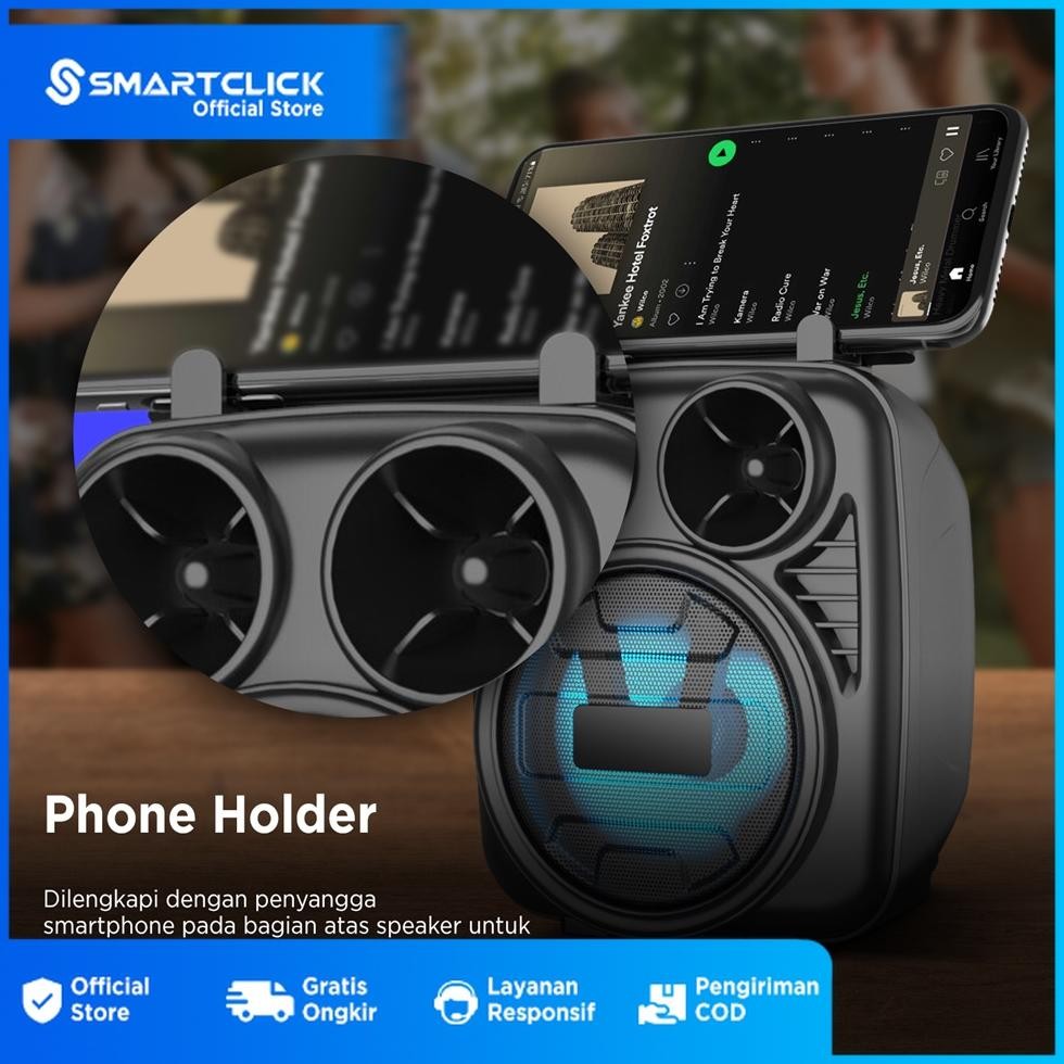 Jual df-8 Speaker Portable Bluetooth LED 3 Inches Mobile Phone With Mic ...