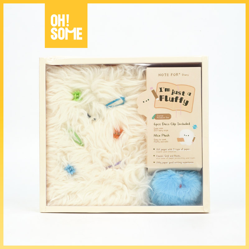 Jual OHSOME - Fluffy Journal Notebook Set Buku Catatan Notebook Set ...