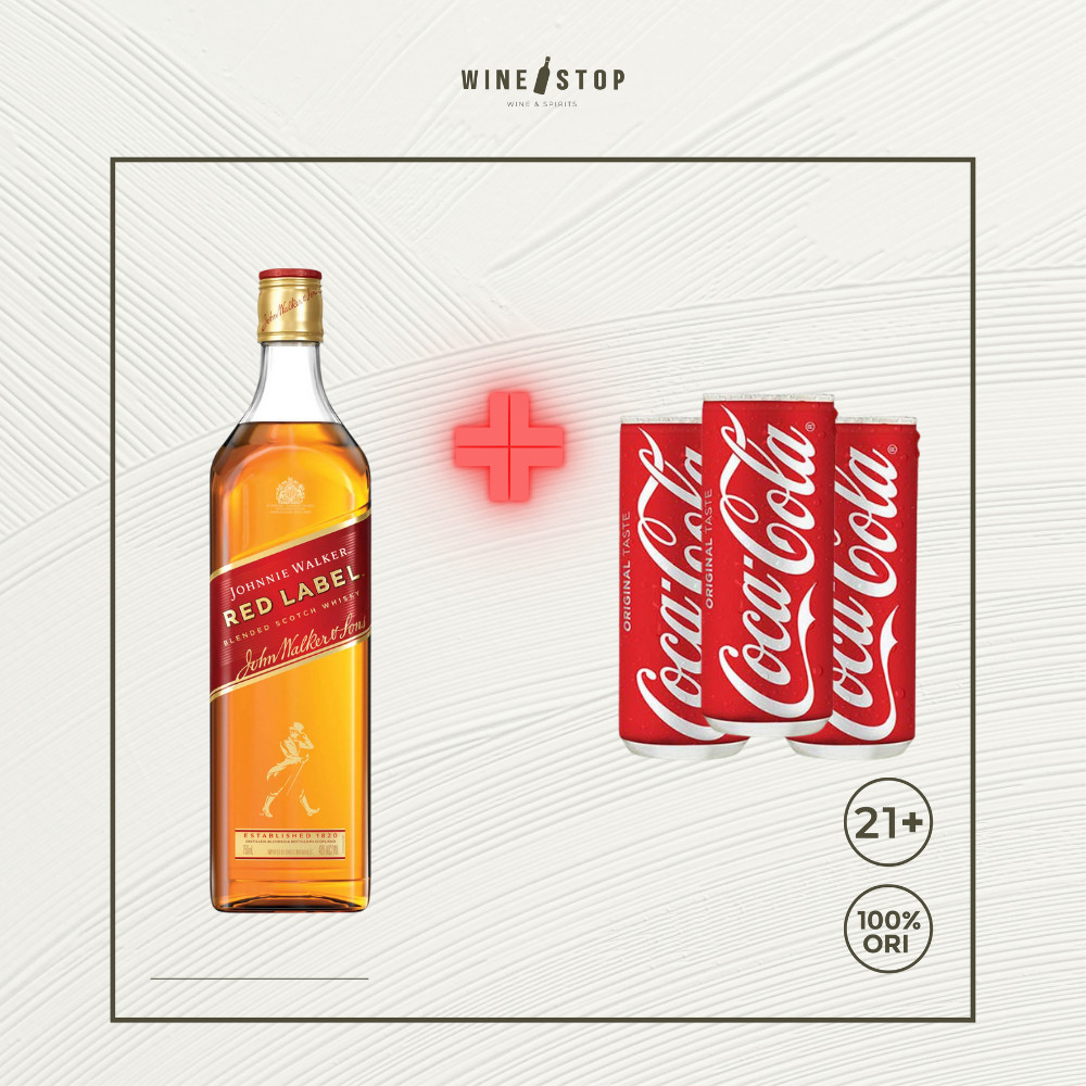 Jual Johnnie Walker Red Label + Coca Cola 3 Can 250ml | Shopee Indonesia