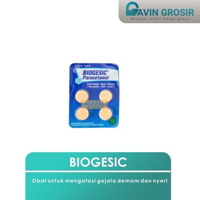 Jual Biogesic Paracetamol pereda nyeri 1 strip 4 tab | Shopee Indonesia