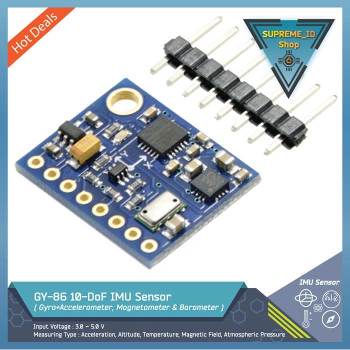Jual Termurah Gy-86 10-Dof Imu Sensor Barometer Gyroscope Accelerometer Magnetometer | Shopee ...