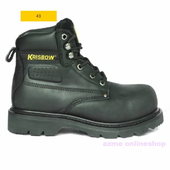 Jual krisbow sepatu pengaman size 43_safety shoes black 6 inc vulcan ...