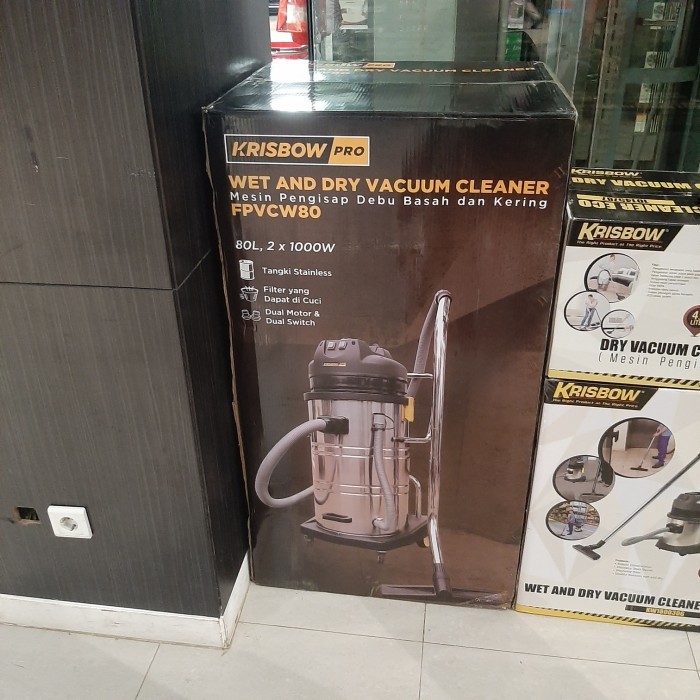 Jual WET/DRY VACUUM CLEANER KRISBOW 80L KW1800309 ORIGINAL | Shopee ...