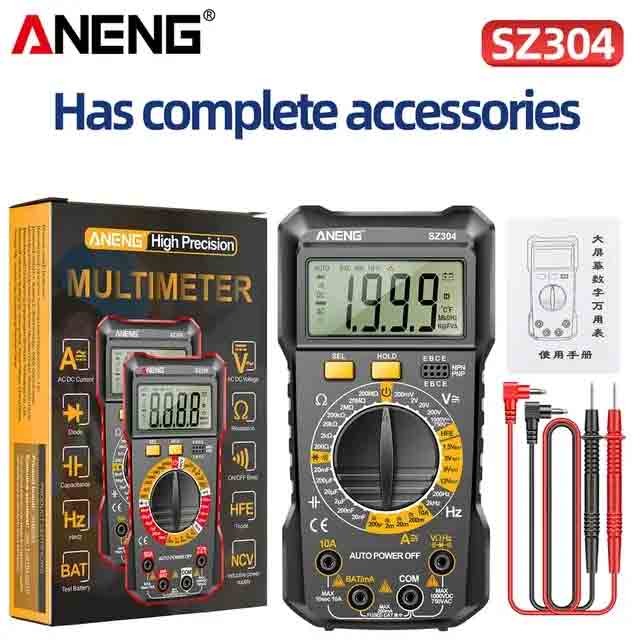 Jual ANENG Digital Multimeter AC/DC Voltage Ohm Tester - SZ304 MBHK07BK ...