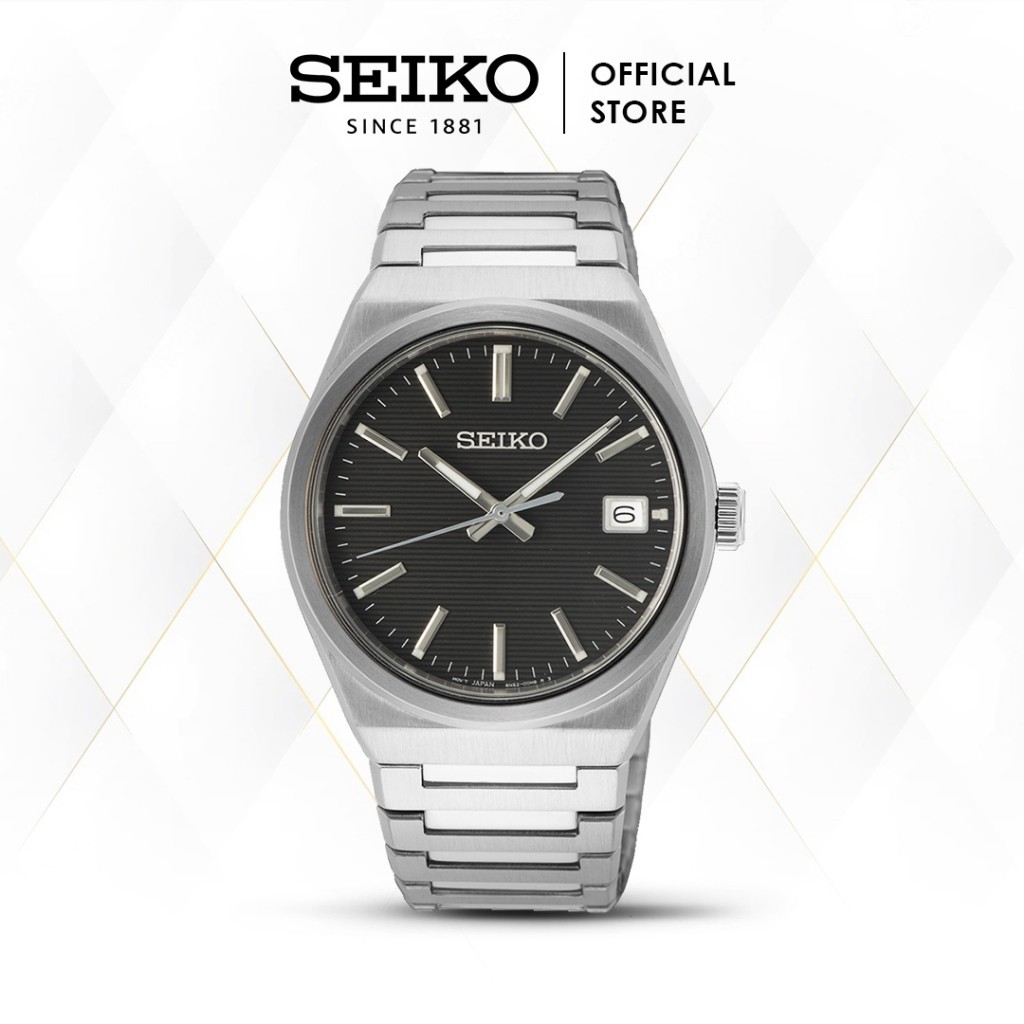 Jual Seiko Classic SUR557P1 SUR557P Men Black Dial Stainless Steel ...