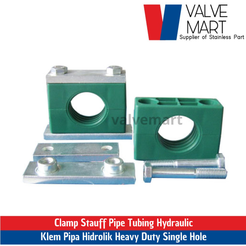 Jual Clamp Stauff Pipe Tubing Hydraulic Klem Pipa Heavy Duty Double ...